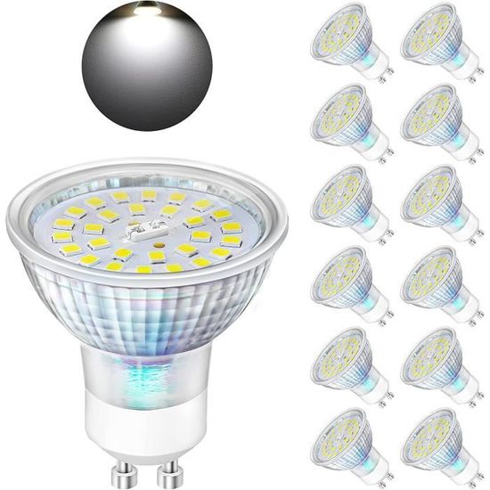 Ampoules Led Gu10 5w Équivalent Ampoules à 50w Halogène 560lm Blanc