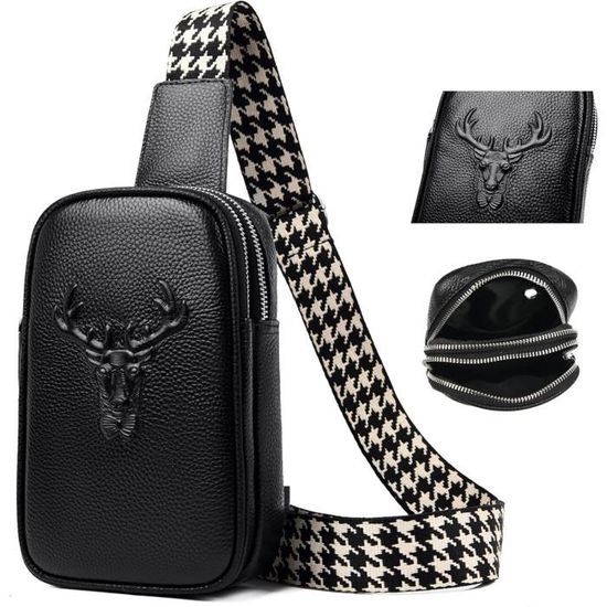 Femme Sac À Bandoulière Sac De Poitrine Petit Cuir Sacs À Dos Fille ...