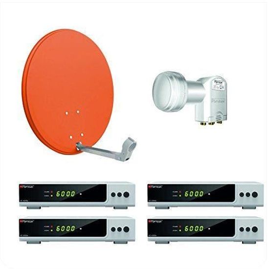 Opticum HD AX 300 Digitale 4 Teilnehmer Satelliten-Komplettanlage mit ...