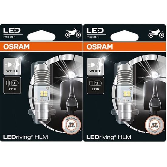 LOT DE 2 AMPOULE LED OSRAM P15D T19 POUR QUAD YAMAHA RAPTOR 250 350 750 ...