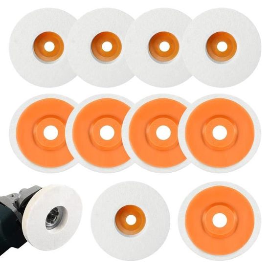 Lot De 10 Disque De Polissage, Disques De Polissage En Laine Feutre De ...