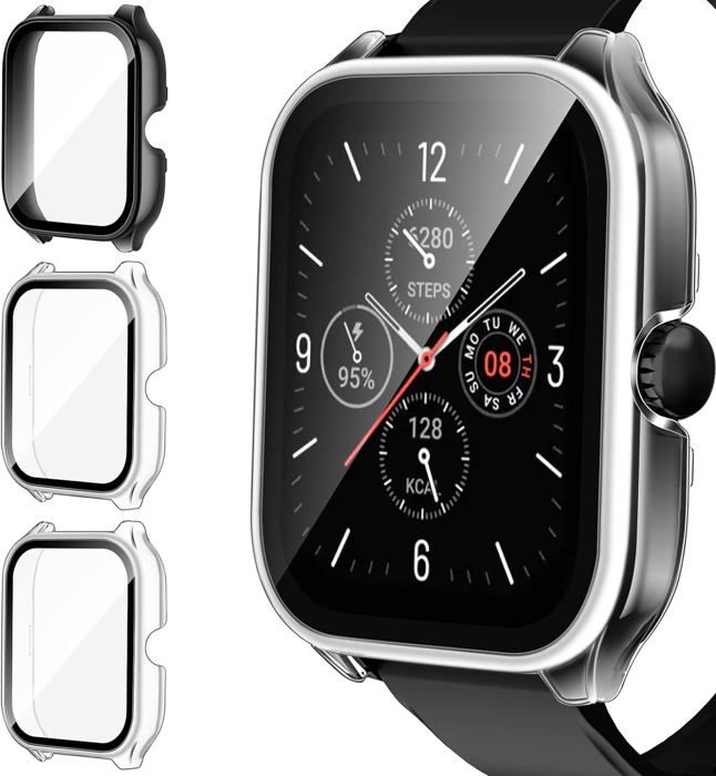 Coque PC avec Protection écran en Verre Trempé pour Amazfit GTS 4 ...