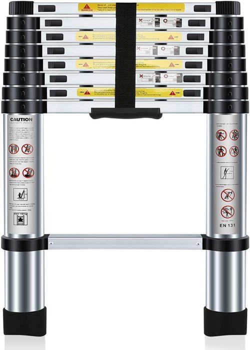 Nestling Échelle Télescopique 2,6m, Alm Bricolage Pliable Extensible ...