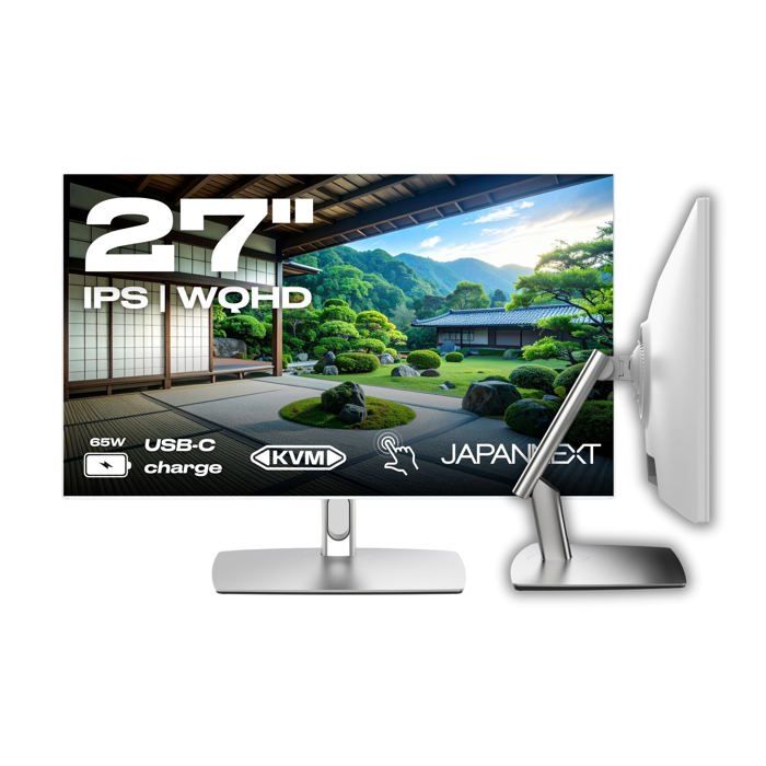 Ecran PC Tactile - JAPANNEXT - 27" - IPS - WQHD (2560x1440) - Blanc ...