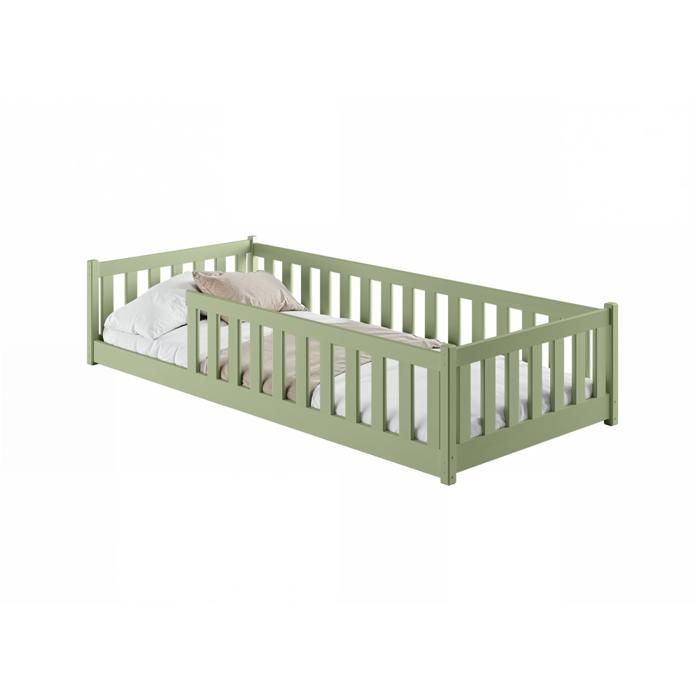 Lit enfant STELA 90x190 Vert olive Livré avec sommiers - Cdiscount Maison