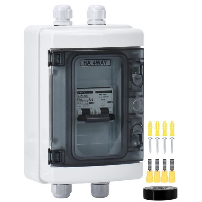 Disjoncteur DC 12 V Disjoncteur PV Système solaire Courant continu 100 ...