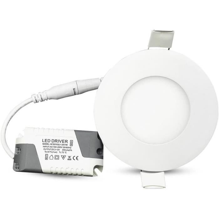 [10 packs] Spots Encastrables LED 3W Projecteur Encastré Lampe ...
