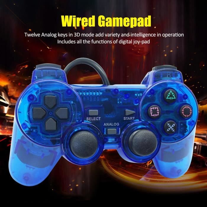 PS2-Manette de jeu filaire Sony PS2 pour manette de jeu Playstation 2 ...