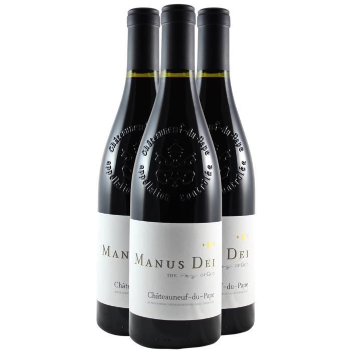 Châteauneuf-du-Pape Manus Dei Rouge 2019 - Lot de 3x75cl - Château ...