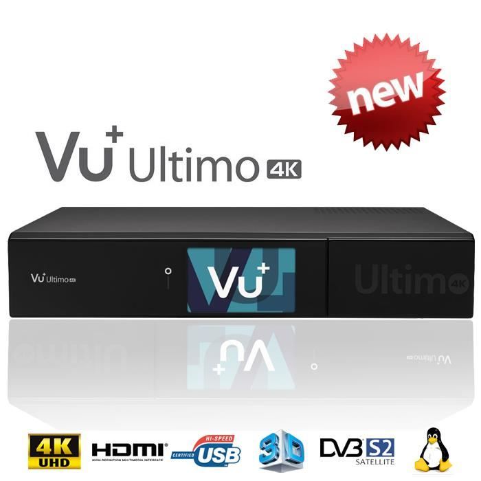 Vu+ Ultimo 4K UHD TWIN Tuner Quad Core 1.5 Ghz - Décodeur satellite 4K - Cdiscount TV Son Photo