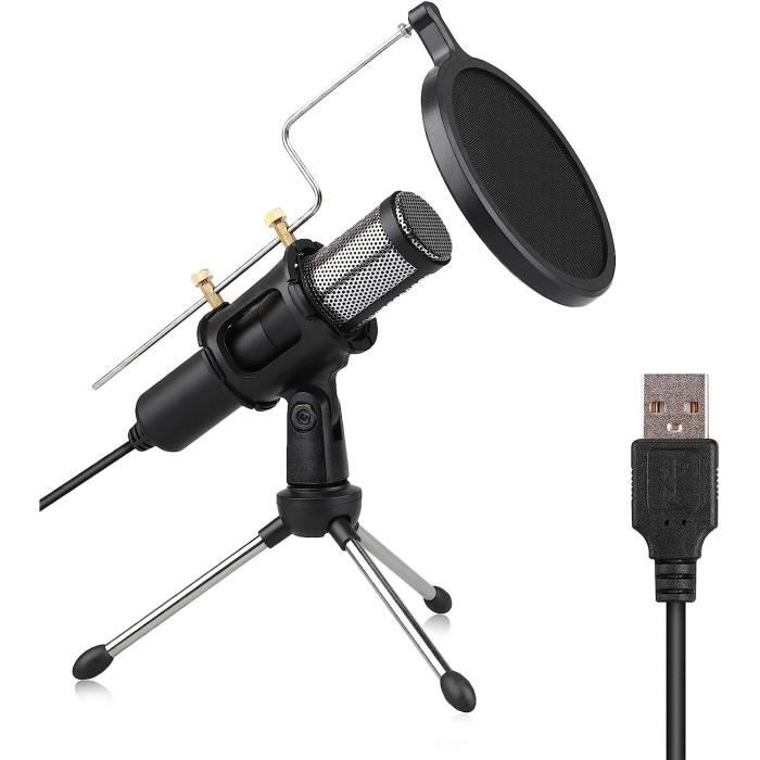 Microphone Usb Kit De Microphone D'Enregistrement À Condensateur Pc ...