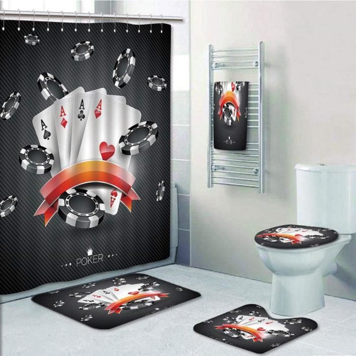 Poker Tournament Display Spread Chips Poker Cards Life Rideau de douche ...
