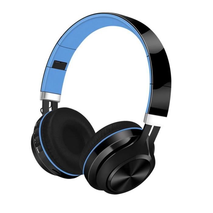 Casque Bluetooth Sans fil,Wireless Stéréo On Ear Pliable avec Micro ...