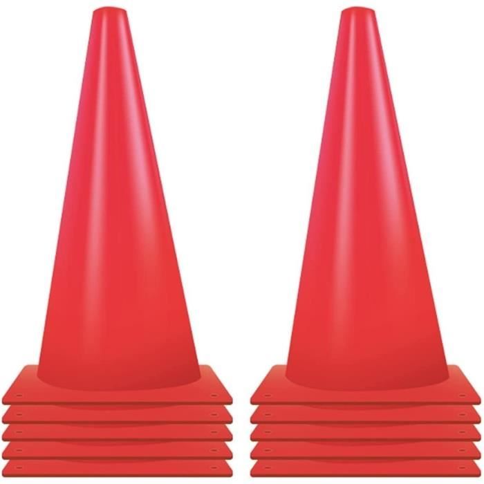 Cônes et pylones cône de football en plastique de 19", 10 cônes ...