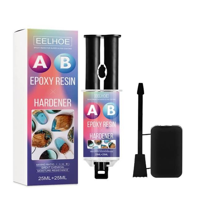 1 lot de colle transparente AB en résine époxy non toxique pour la ...