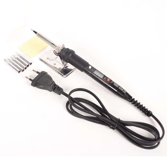 Poste a souder,Fer à souder électrique à température réglable et affichage digital LCD,Kit d ...
