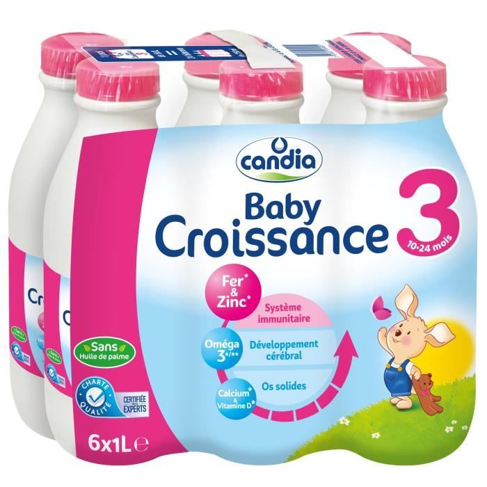 CANDIA Baby croissance lait 3e âge 6x1L - Cdiscount Au quotidien