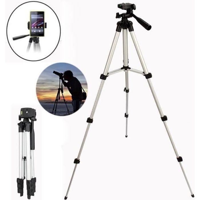 Trépied de téléphone portable en aluminium léger de 106 cm pour iPhone ...