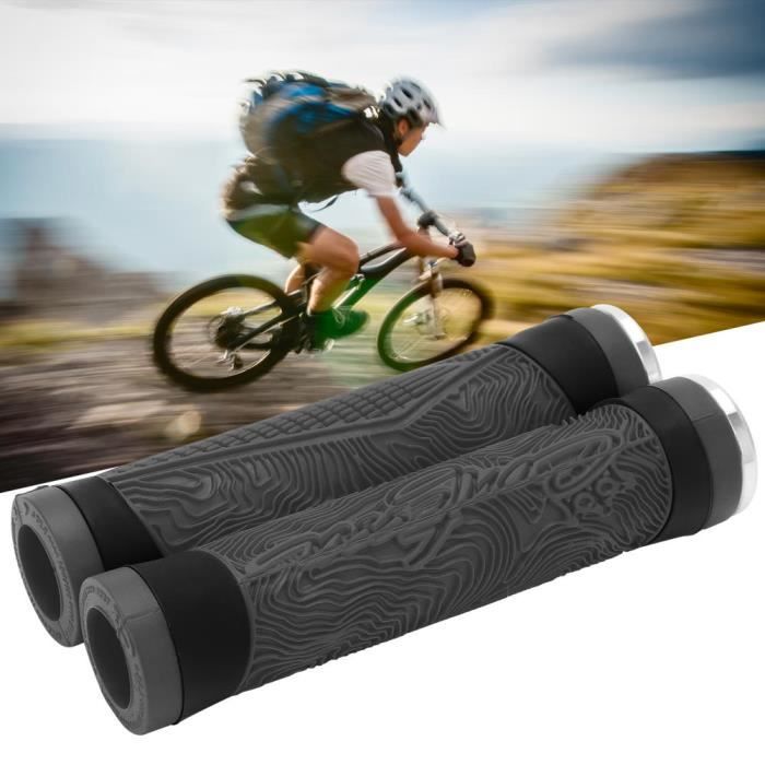 Dilwe Flat Bike Embouts de guidon VTT Grip Grips Embouts plats en ...