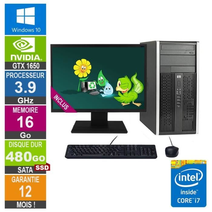 PC Gamer LPG-6300T Core i7-3770 3.90GHz 16Go/480Go SSD/GTX 1650 4Go/22 ...