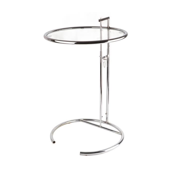 HURRISE table ronde en verre Table Basse élévatrice, Table D'appoint ...