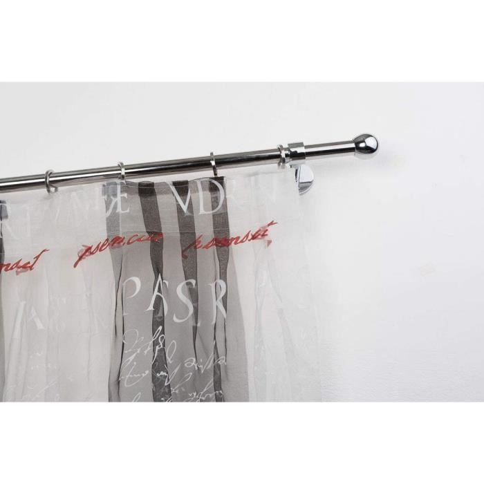 InCasa Tringle a Rideaux O 20 mm, L. 260 cm. en Acier Poli chrome Complet - Cdiscount Maison