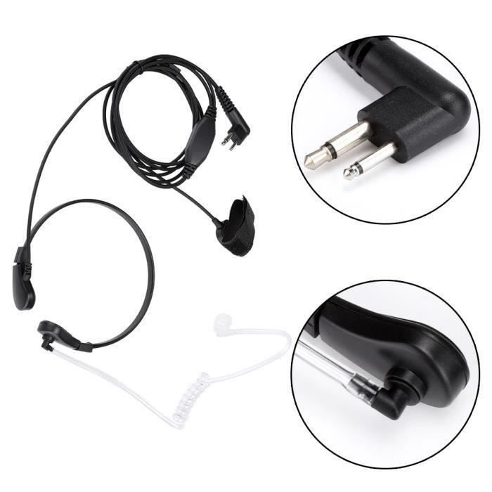 Betian-Micro de gorge Gorge Mic Écouteur Microphone Casque pour 2 Way ...