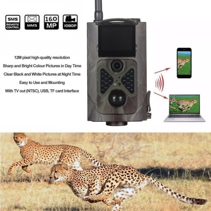 Caméra de Chasse LESHP HC-550M HD GSM GPRS SMS - 1080P - Vision ...