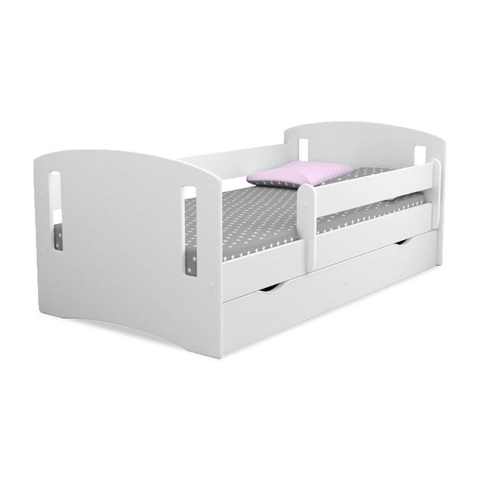 Lit enfant Léo - Blanc 80x180 cm - Cdiscount Maison