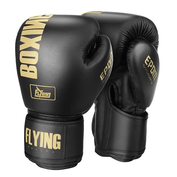 FIVING gants De boxe en cuir PU pour hommes et femmes Muay Thai Guantes ...