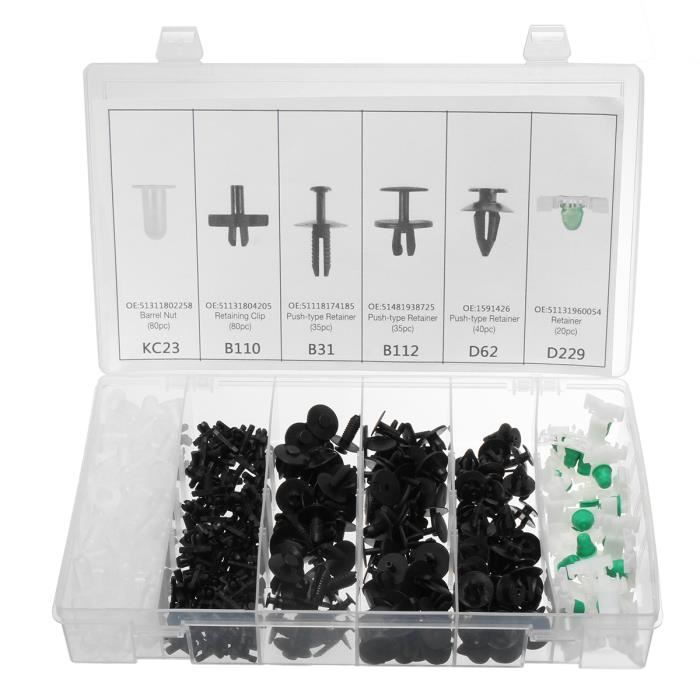 NEUFU 290Pcs Auto Assorted Color Plastic Rivets Fasteners Retenues ...