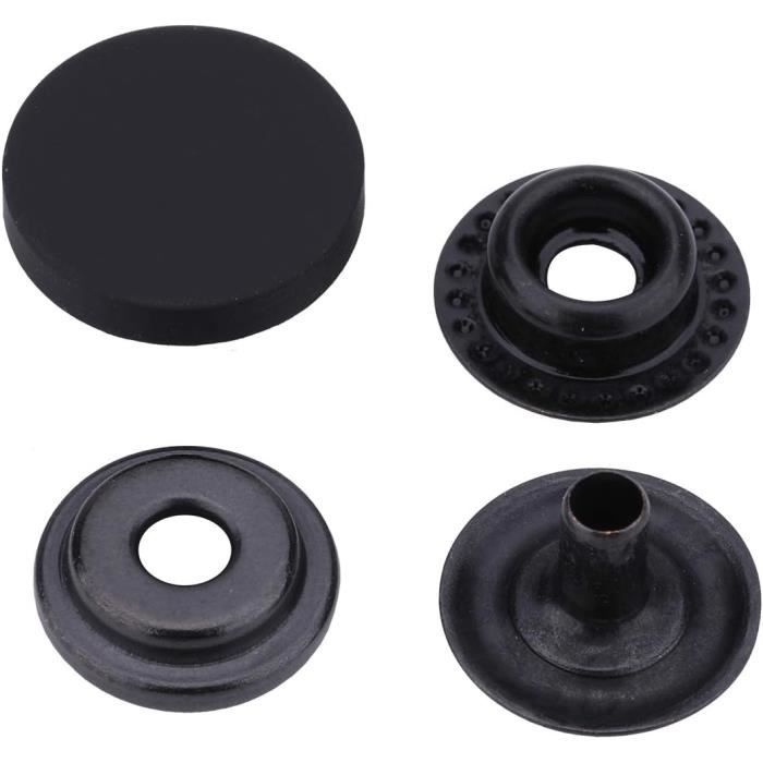 Lot de 10 boutons-pression durables en 4 parties, capuchon en alliage ...