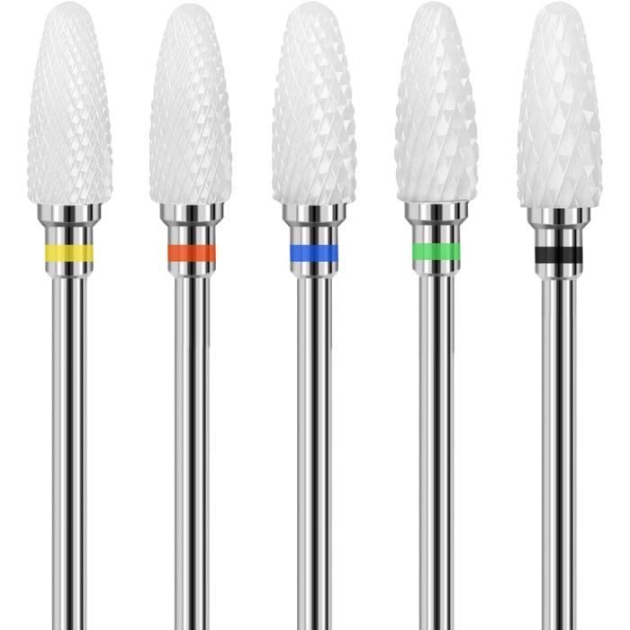 Piashow Version améliorée - Lot de 5 embouts de perceuse à ongles en ...