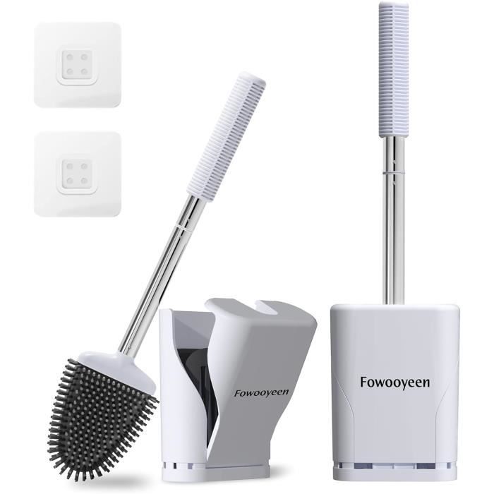 Brosse Wc Silicone, Brosse Toilettes, Balai Toilette Plate Et Support ...