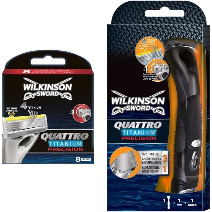 Wilkinson - Quattro Titanium Précision - Lames De Rasoir Pour Homme ...