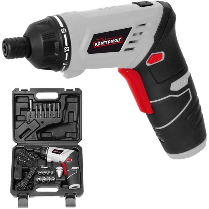 Mini visseuse sans fil Multiplex 3,6 V 5 Nm 41 TLG Kit complet avec ...