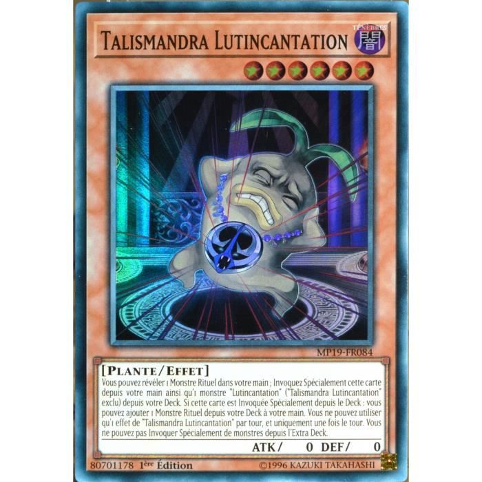 Carte YU-GI-OH MP19-FR084 Talismandra Lutincantation Super Rare NEUF FR ...
