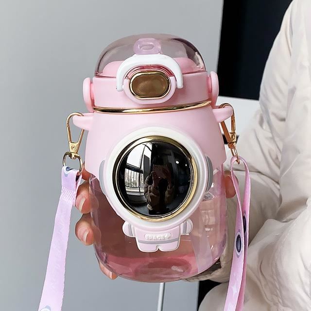 GOURDE - BIDON,2-830ml--bouteille'eau en plastique, grande capacité, en paille, Portable, pour ...