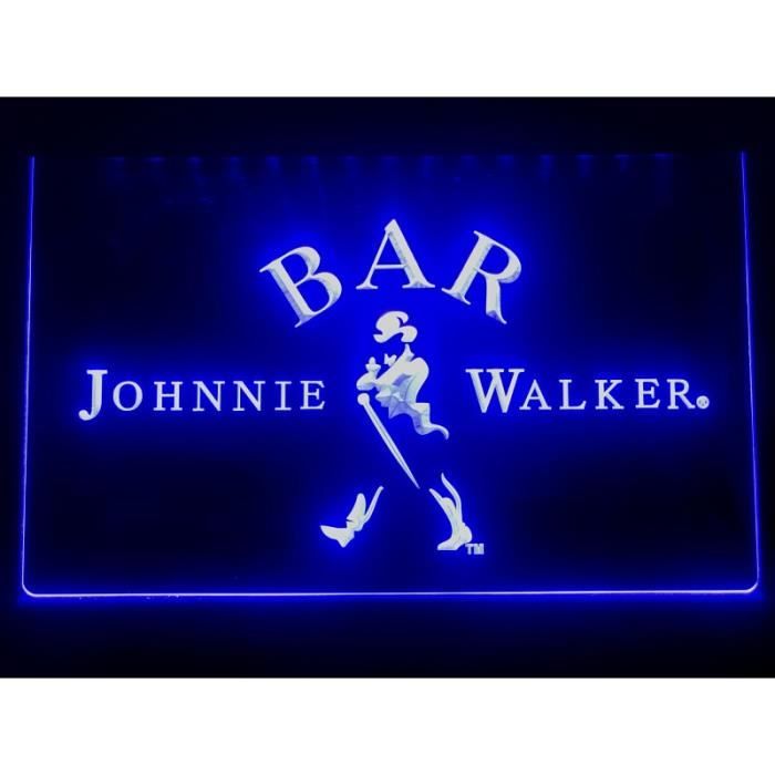 439b barre Johnnie Walker whisky LED enseigne néon - violet and Plug ...