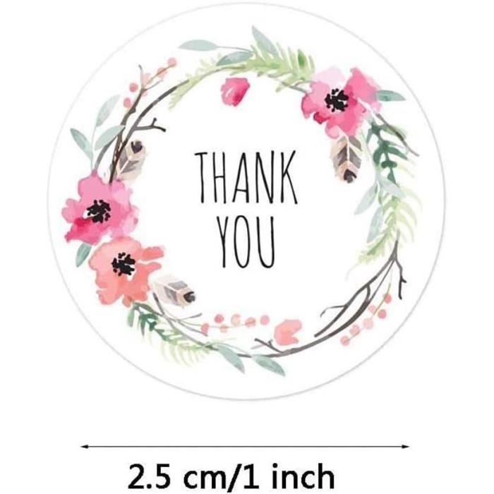 1000 Pièces Merci Stickers Autocollants D'Étiquette De Thank You ...