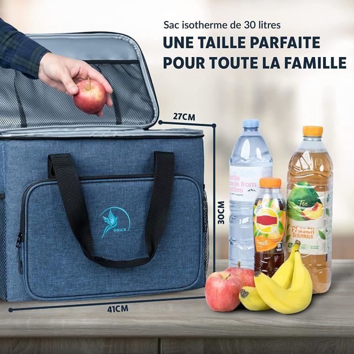 Sac Isotherme 20L & 30L Petit Sac Congélation Pour Le Travail, Pour Le ...