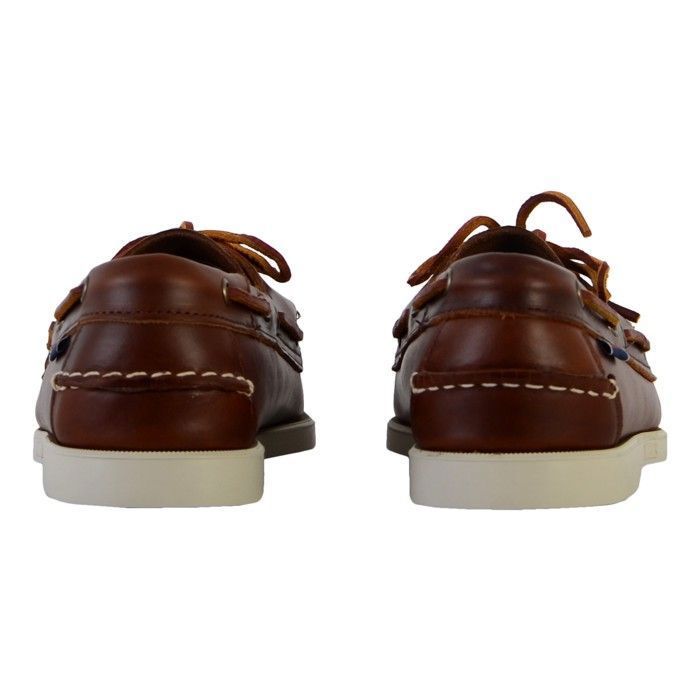 Mocassin Docksides Sebago Homme Marron - Cuir - Lacets carrés - Confort ...