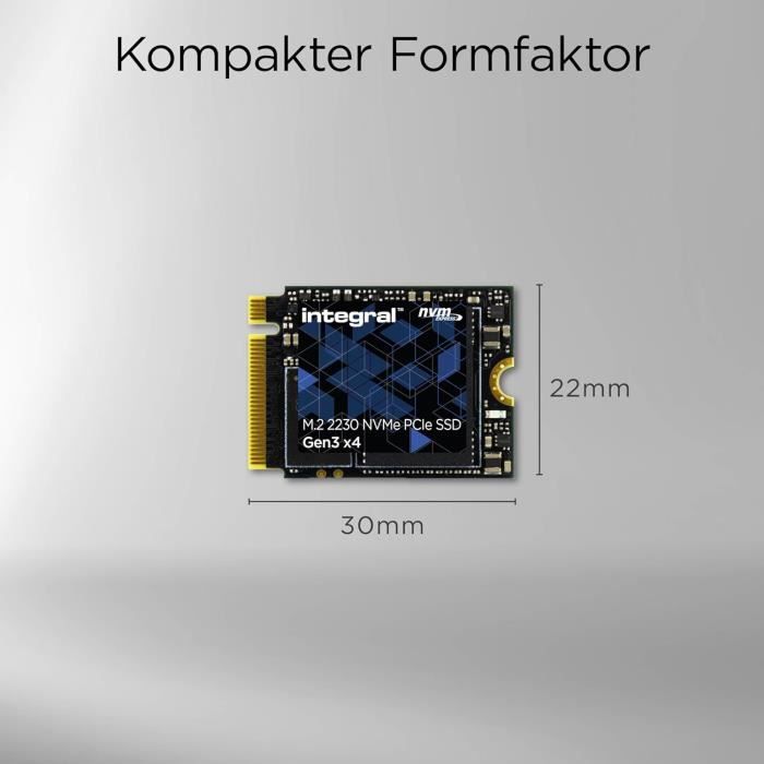 Ssd Nvme M.2 2230 Pcie Gen3 X4 De 256 Go Vitesse De Lecture Jusqu'À ...
