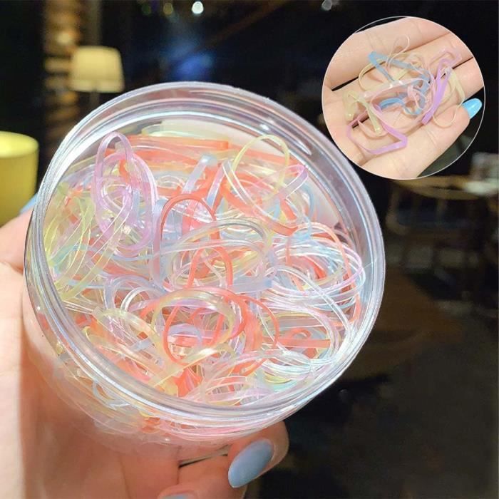 500 Pièces Mini Élastiques Elastique Transparent Petit Elastique ...