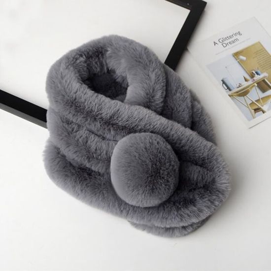 Écharpe en fausse fourrure de luxe - HAOPYOU - ECHARPE - Femme ...