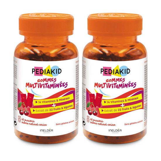 Lot de 2 PEDIAKID Gommes Multivitaminées - Complément Alimentaire ...