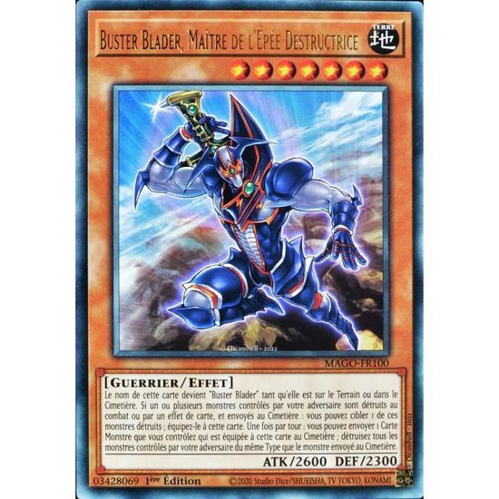 Carte YU-GI-OH MAGO-FR100 Buster Blader, Maître De L'epée Destructrice Rare NEUF FR - Cdiscount ...