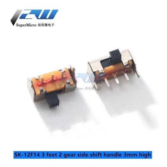 SK-12F14 -Micro interrupteur à bascule horizontal simple et double rangée,10 pièces,petit ...