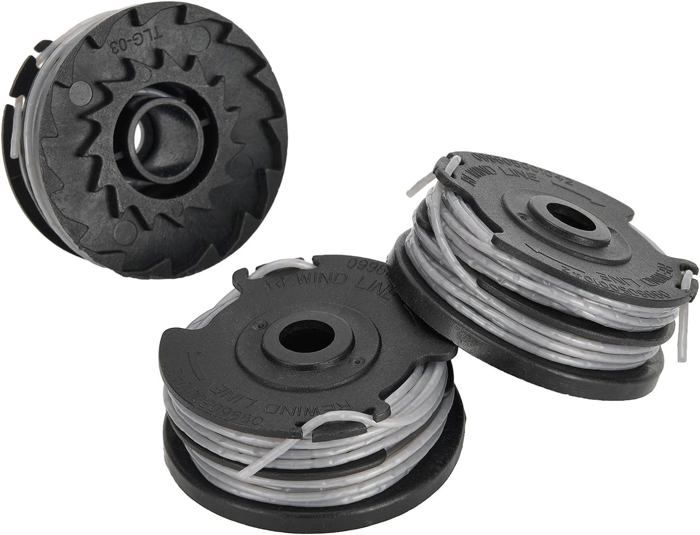 Lot de 3 bobines de fil pour débroussailleuse Greenworks G40LT G40LTK2 G40LTK2X ...