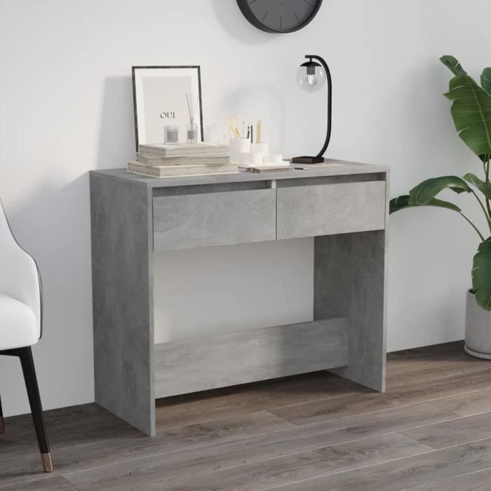 AKOZON Table console Gris béton 89x41x76,5 cm Acier - AKO7867916895532 ...